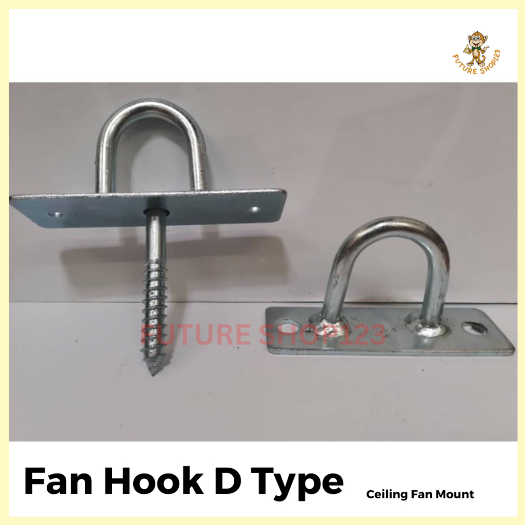 Ceiling Fan Mount Ceiling Fan Hook D Type Screw Type D Hook / D Hook ...