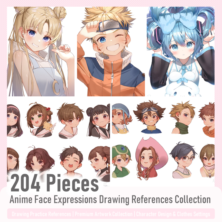 🔥 Drawing References Illustration - Anime Face Expressions References ...