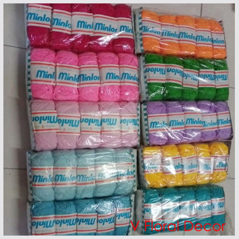 1 pkt (5 pcs)(Color Code 12-170) Minlon crotchet Thread /Knitting Yarn ...
