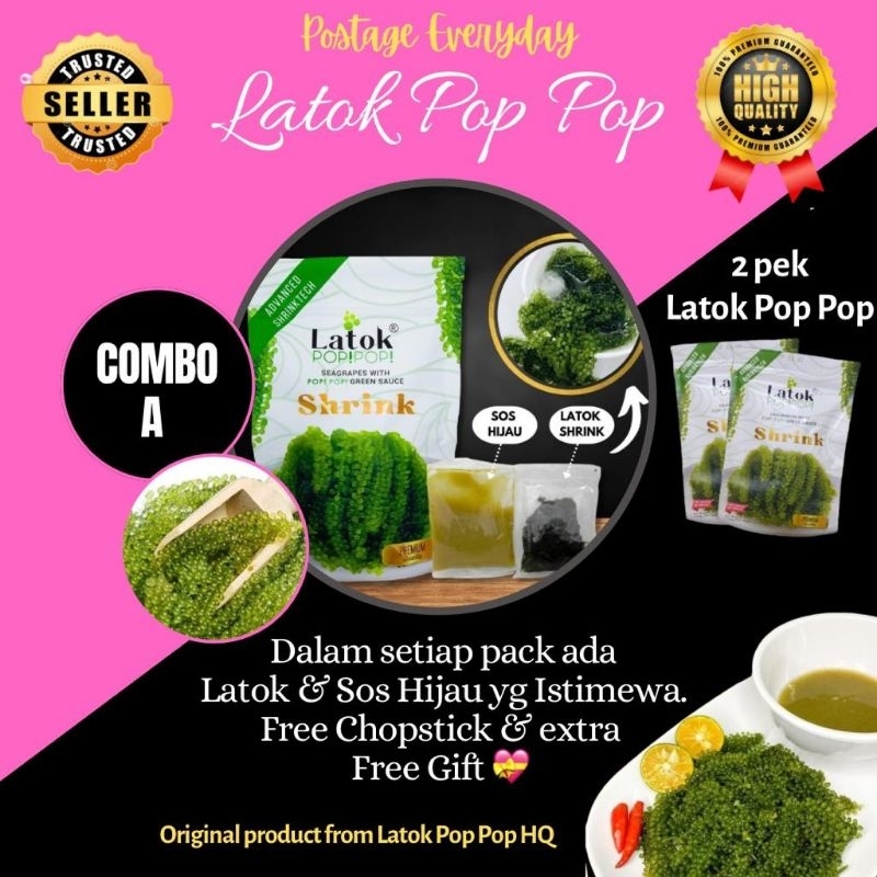 LATOK POP POP (COMBO A - 2 pack) 🍇 LATOK HALAL 💕 FREE SOS HIJAU POP POP ...
