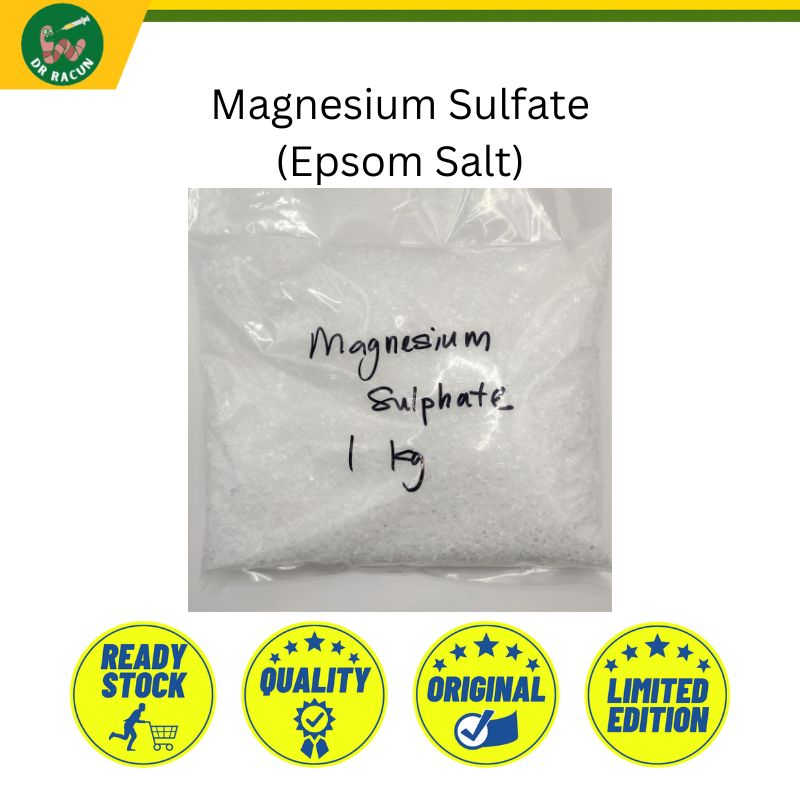 Epsom Salt Magnesium Sulfate 1Kg Gardening Supplement High Purity Water Soluble MGS MgSO4 MgO ...