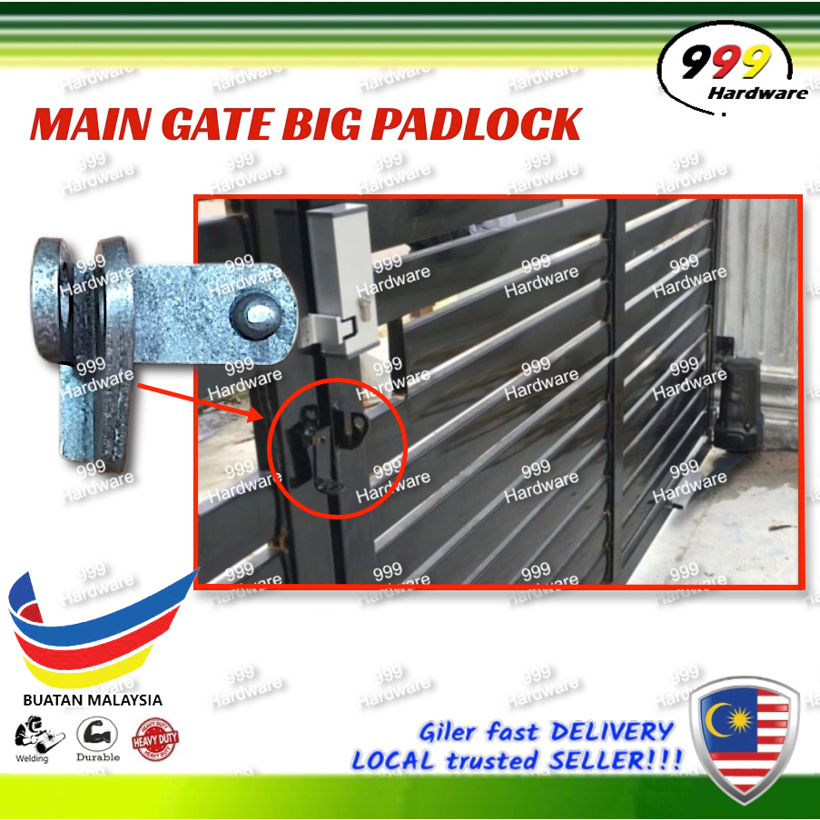 999 GATE DOOR BIG LOCK PADLOCK / LOCK BRACKET / GRILL / HINGE LOCK ...