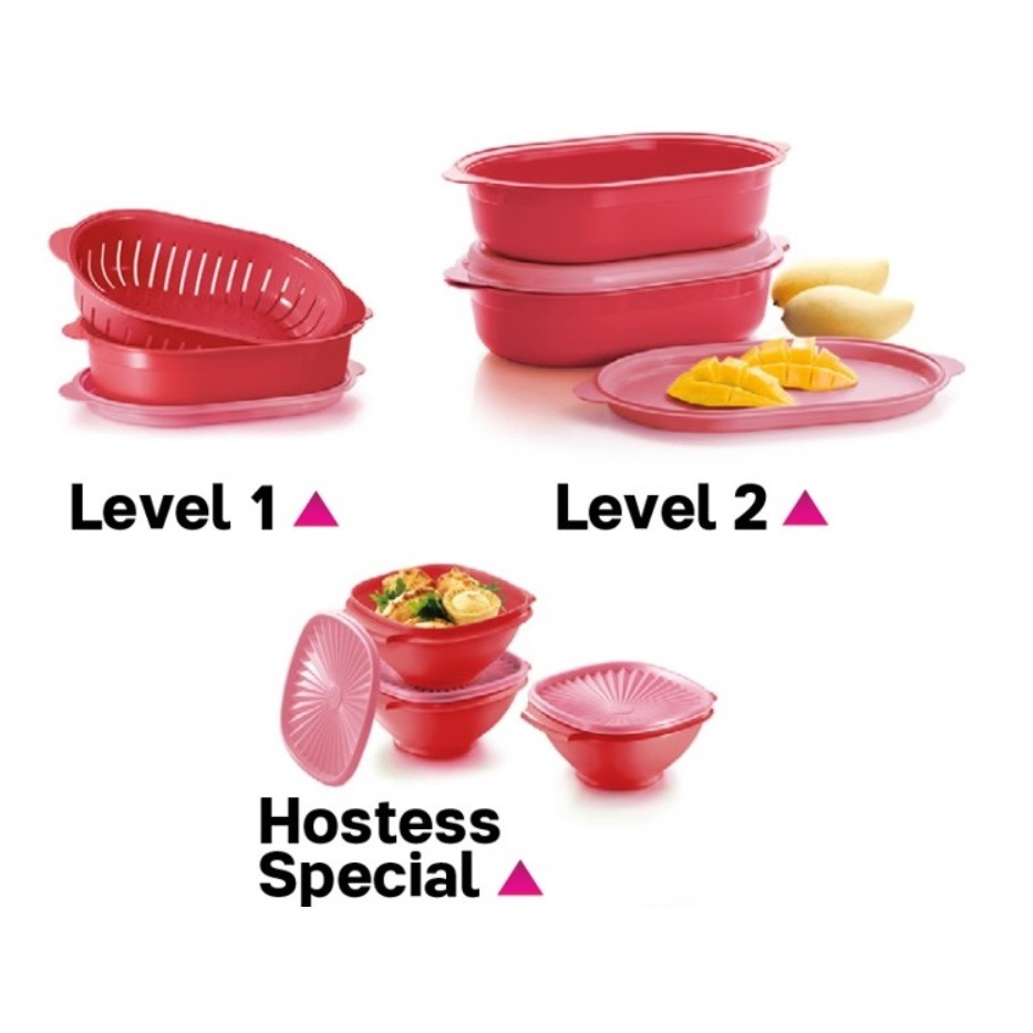 Tupperware Oval Server with Colander (1)2L / Oval Server (2)4L ...