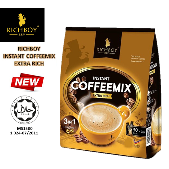 (U)RICHBOY 3IN1 INSTANT COFFEEMIX-EXTRARICH (30s x 20g) | Shopee Malaysia