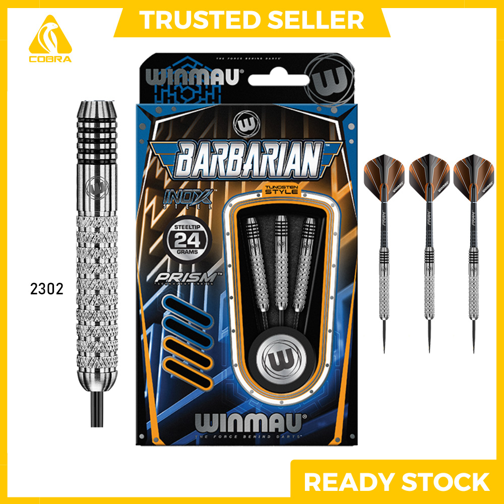 Winmau Steeltip Darts Barbarian Inox Steel Knurled Grip (2032) | Shopee ...