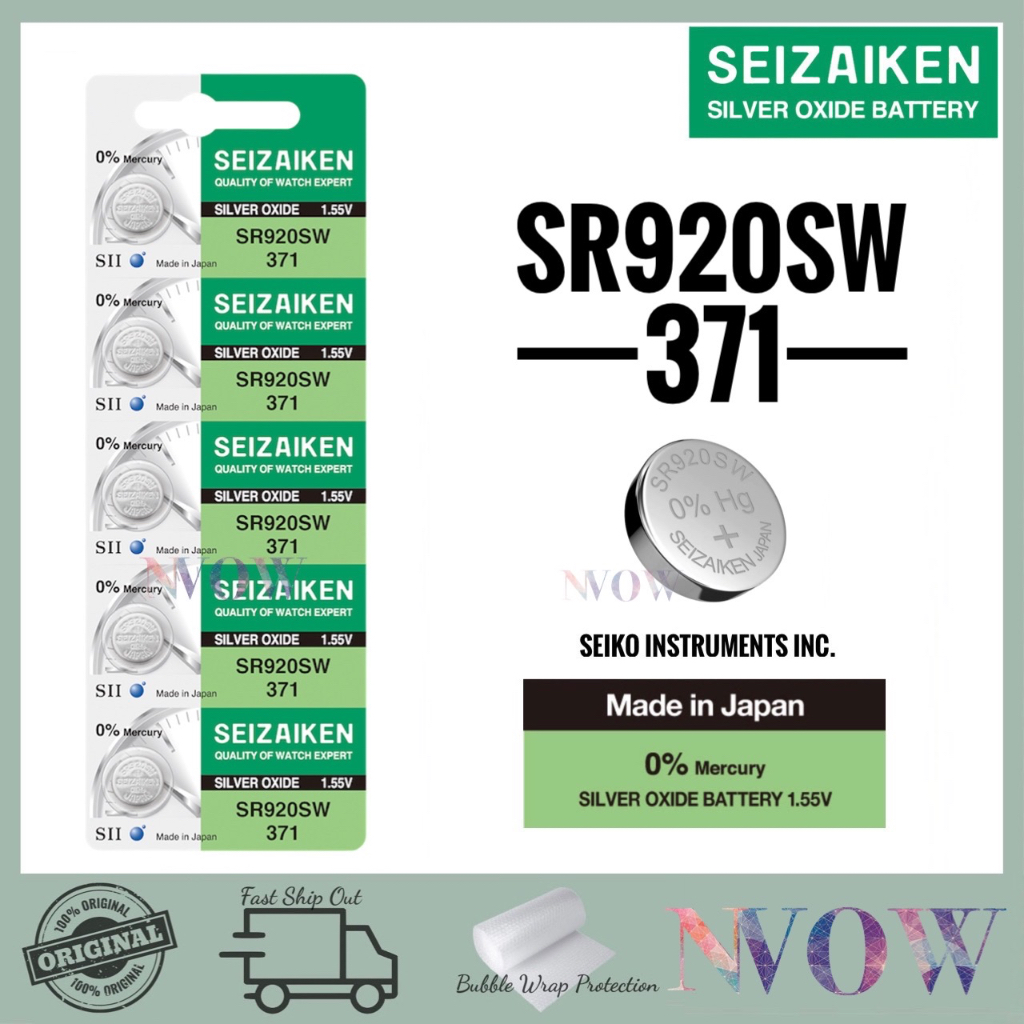 Seizaiken 371 SR920SW Battery cell 1.55V Battery Genuine SEIKO JAPAN ...