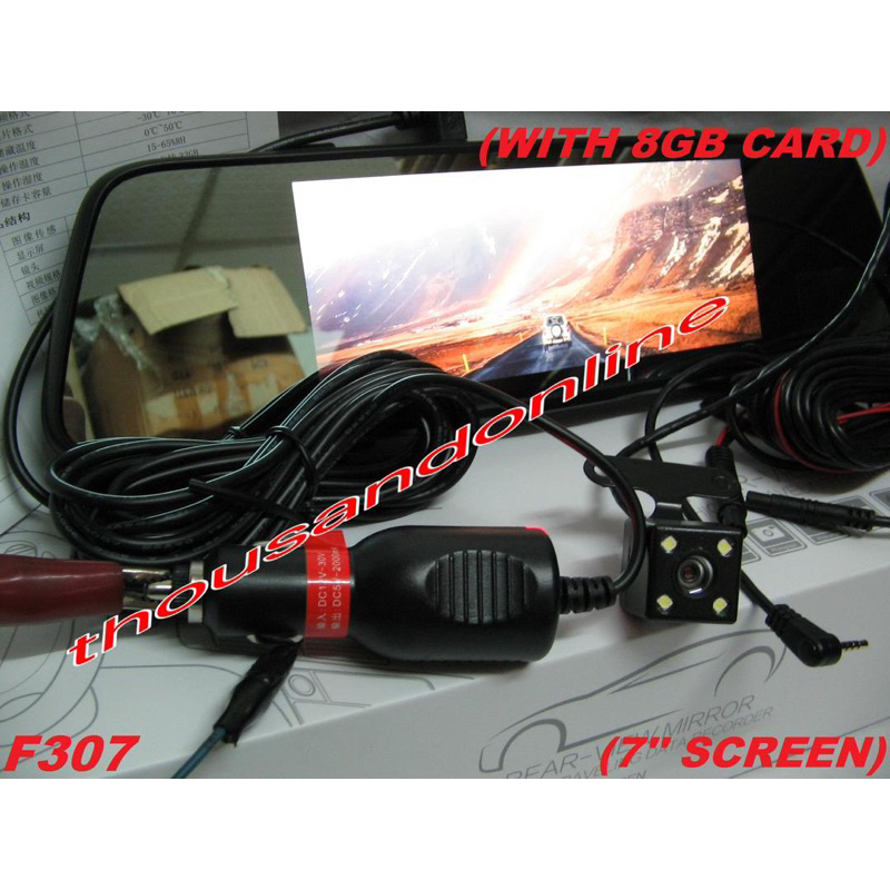 7 Inch TFT LCD Screen Car Monitor Rearview Backup Mirror Reverse ...