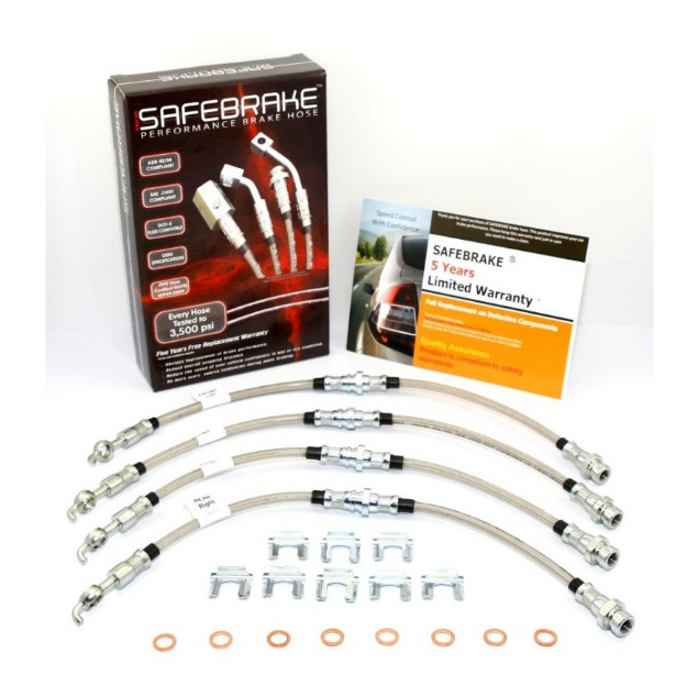 PRO RS STEEL BRAIDED BRAKE HOSE for Waja 1.6/1.8/2.0L 2000-2011 - 4pcs ...