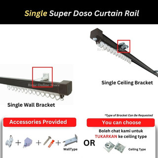 Rail Langsir Aluminium Tebal & Berkualiti ! Besi Langsir / Rel Langsir ...