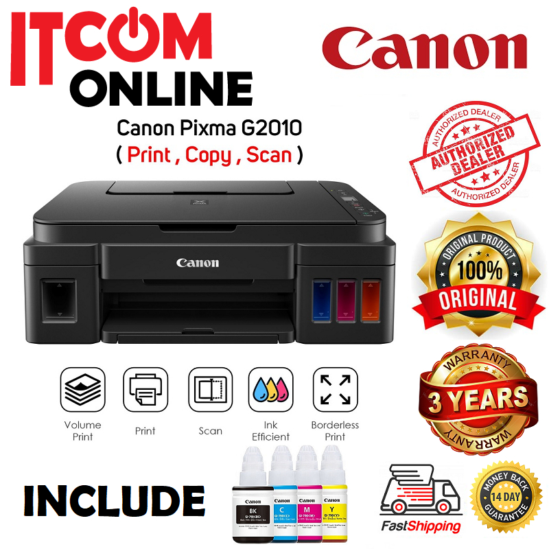 CANON PIXMA G2010 AIO COLOUR REFILLABLE PRINTER (P/S/C) FREE REDEEEM RM50 TOUCH N GO E-WALLET ...