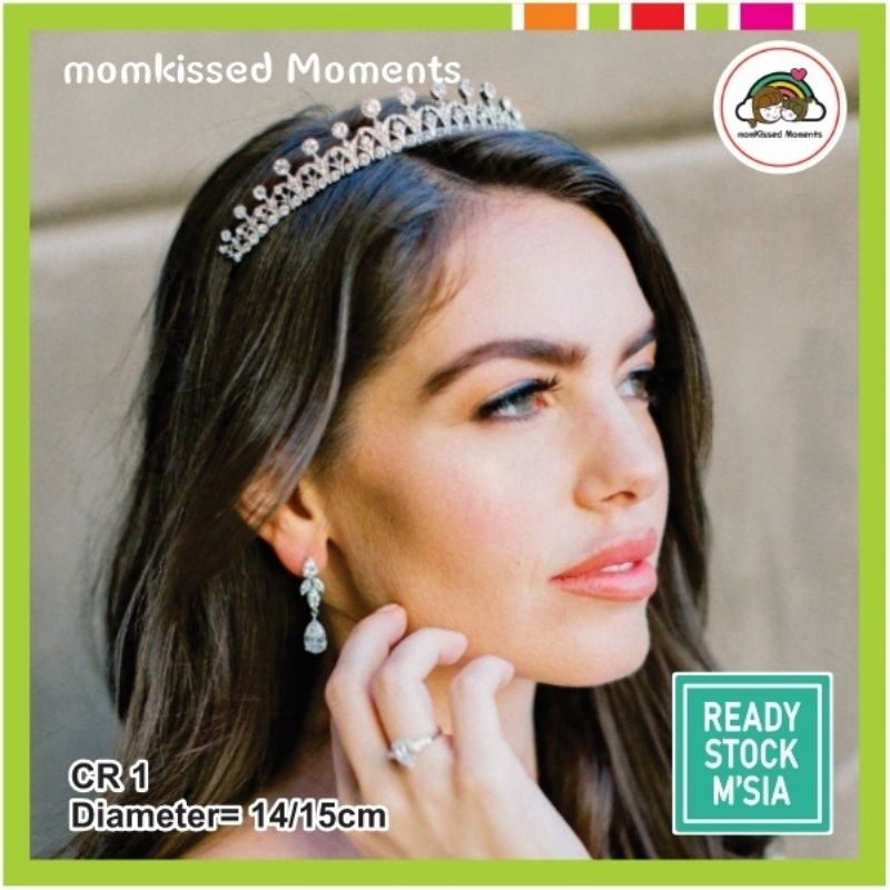 🎀READY STOCK🎀 Bridal Diamond Alloy Crown Tiara Crown Nikah Crown ...