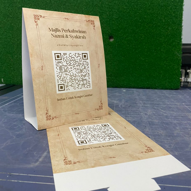 Table Standee Tend Card Custom Design letak atas Meja Perkahwinan Table ...