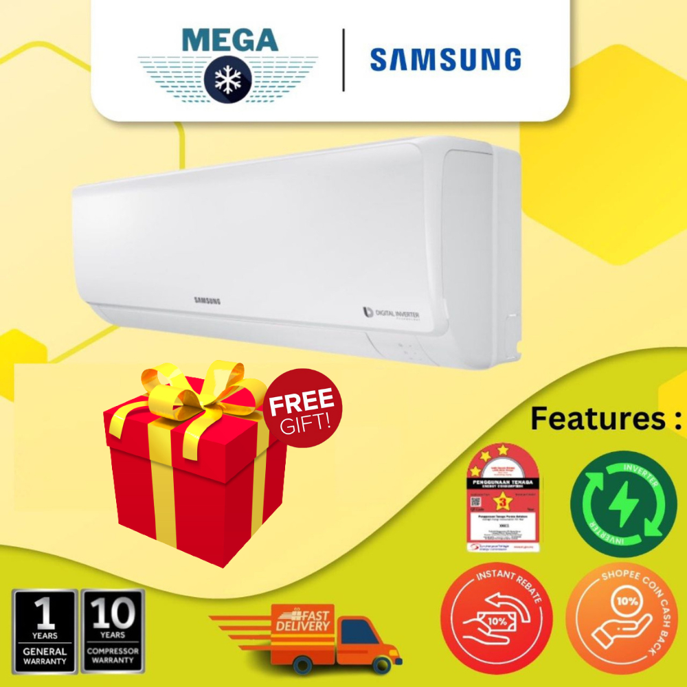 Samsung Aircond R32 RAC S-Inverter Premium (1.0HP - 2.5HP) | Shopee ...