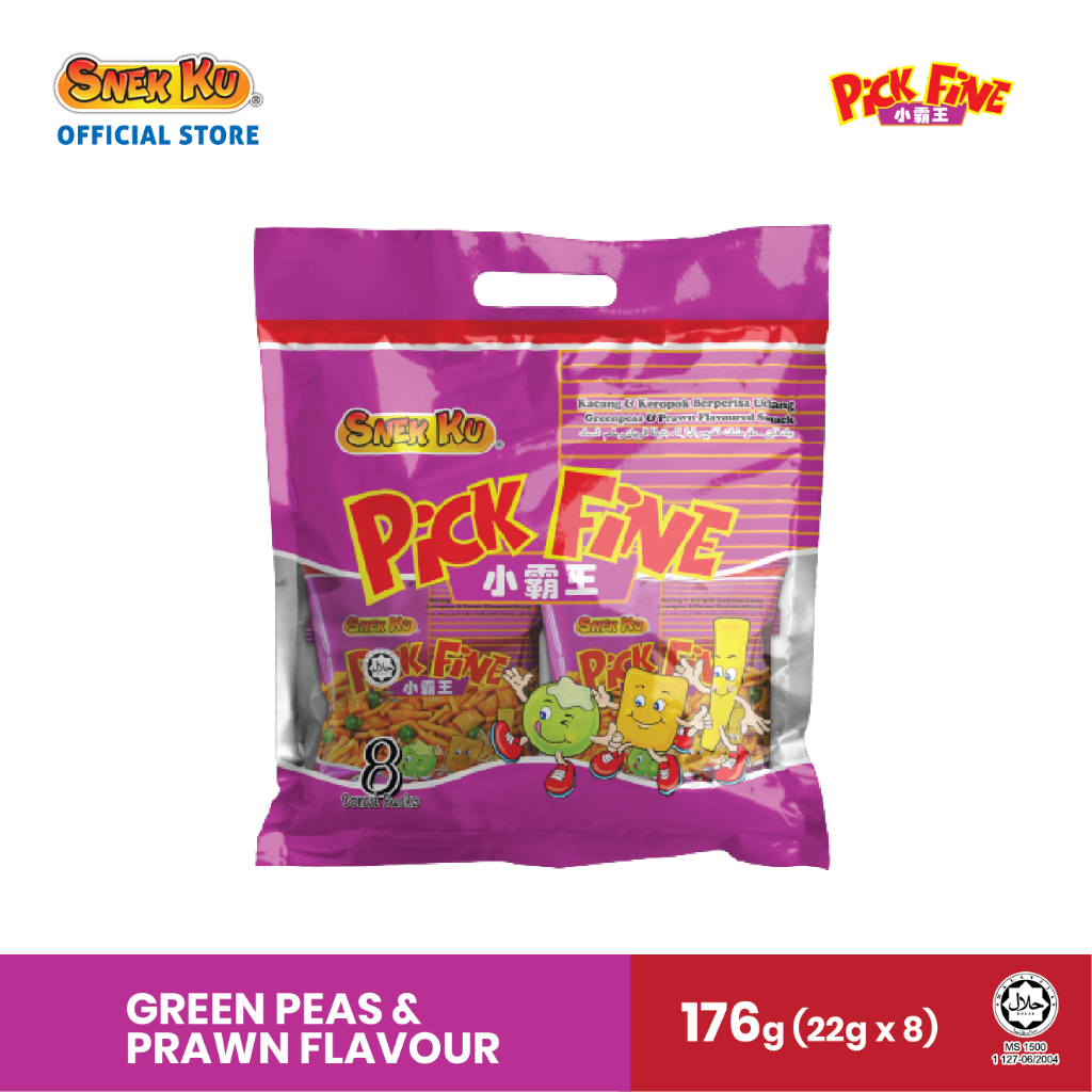 Snek Ku Pick Fine 3 in 1 Flavoured Snacks (22g x 8 pkts) | Shopee Malaysia