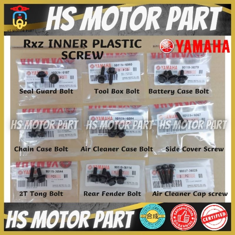 HSMOTORPART YAMAHA RXZ Inner Plastic Combo Set Screw Bolt Skru,Rxz Tool ...