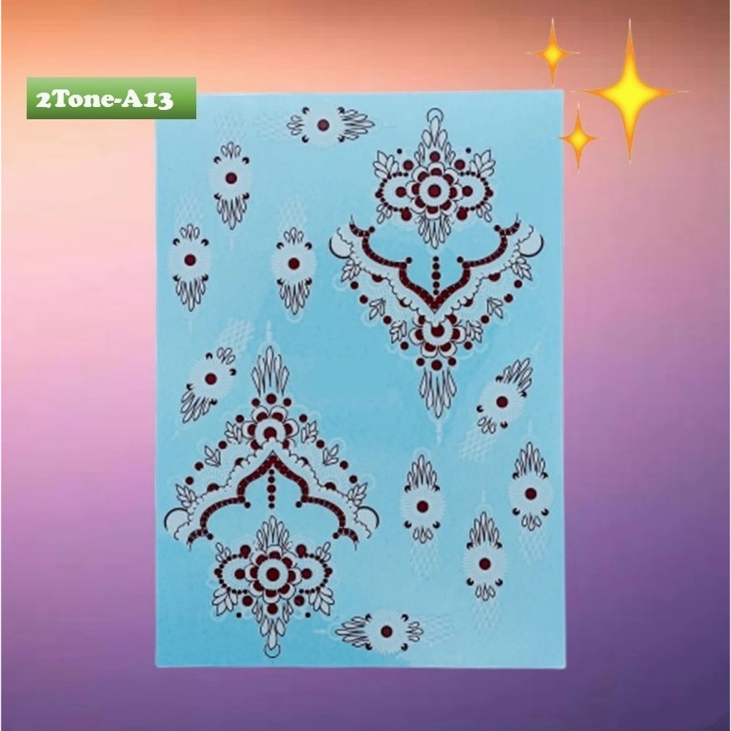 INAI 3D Pelekat HENNA Sticker inai viral Segera Pelekat Pengantin Inai ...
