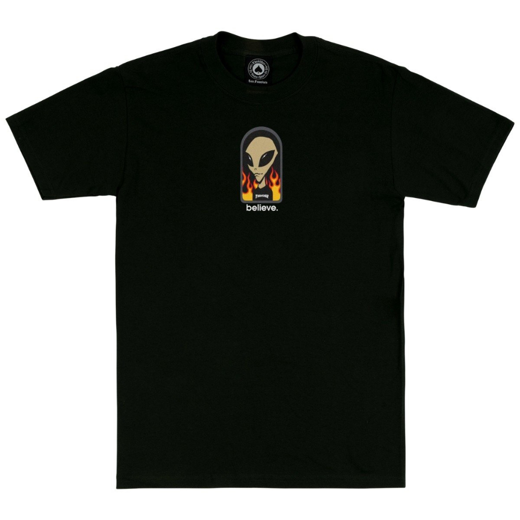 Thrasher x Alien Workshop Aws Believe T-Shirt Black | Shopee Malaysia