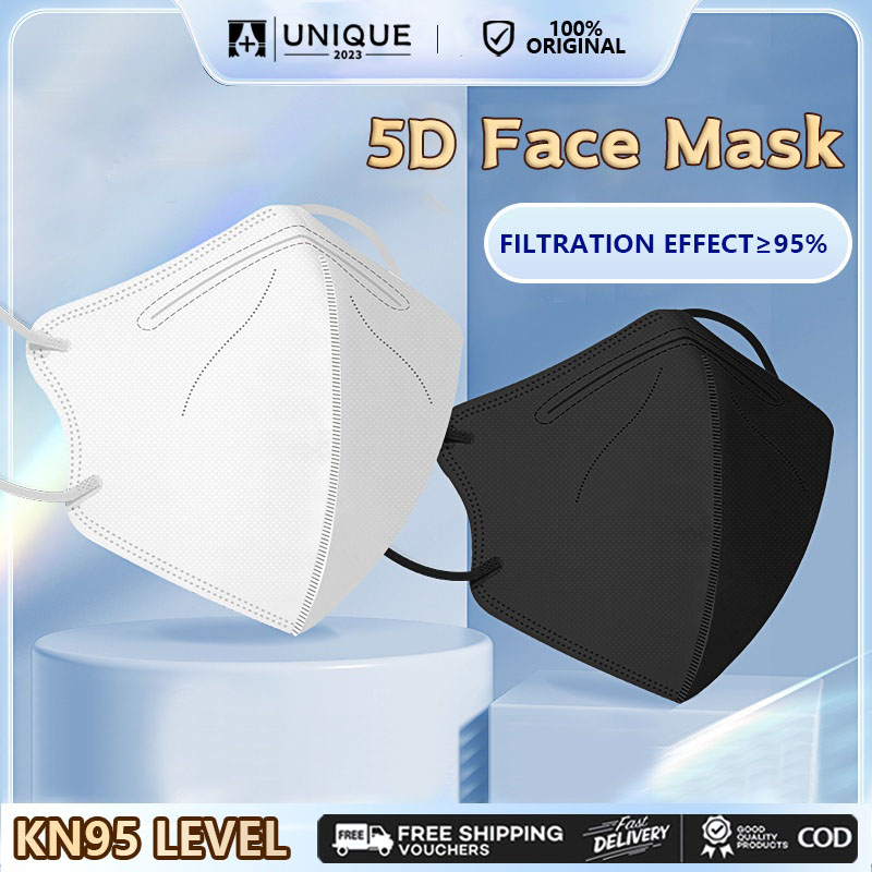 ZOCN 5D KN95 Face Mask 50 Pcs 5 layers of protection Disposable ...