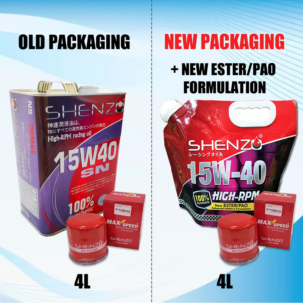SHENZO RACING OIL 15W40 FULLY SYNTHETIC Engine Oil Made in Japan Shenzo ...