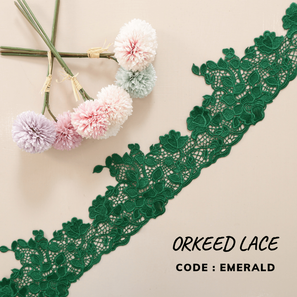 ORKEED BORDER LACE SULAM SIMPLE KEMAS TINGGI MANIK CANTIK SESUAI UNTUK ...