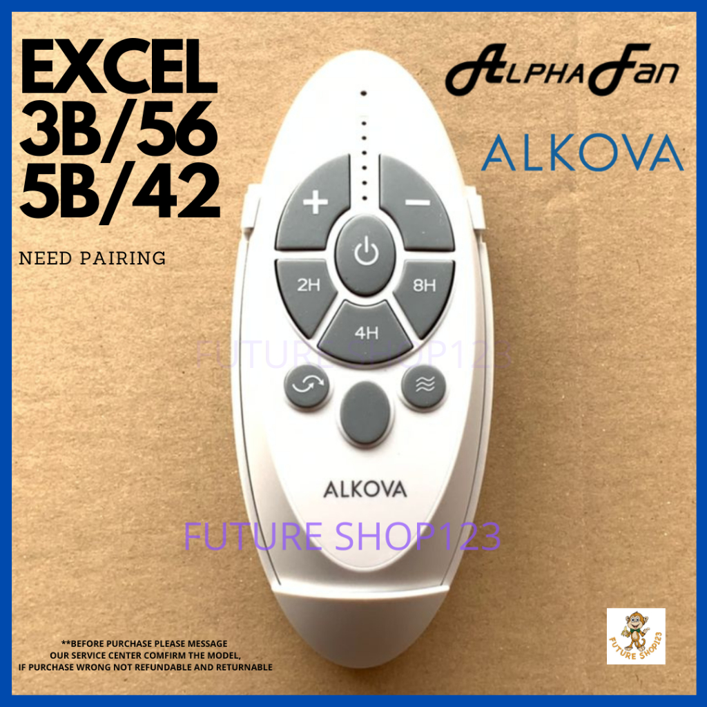 ALPHA ALKOVA 12SPEED FAN REMOTE CONTROL/ALPHA ALKOVA EXCEL 3B/56 5B/42 TR196A 423.22MHZ ALKOVA ...