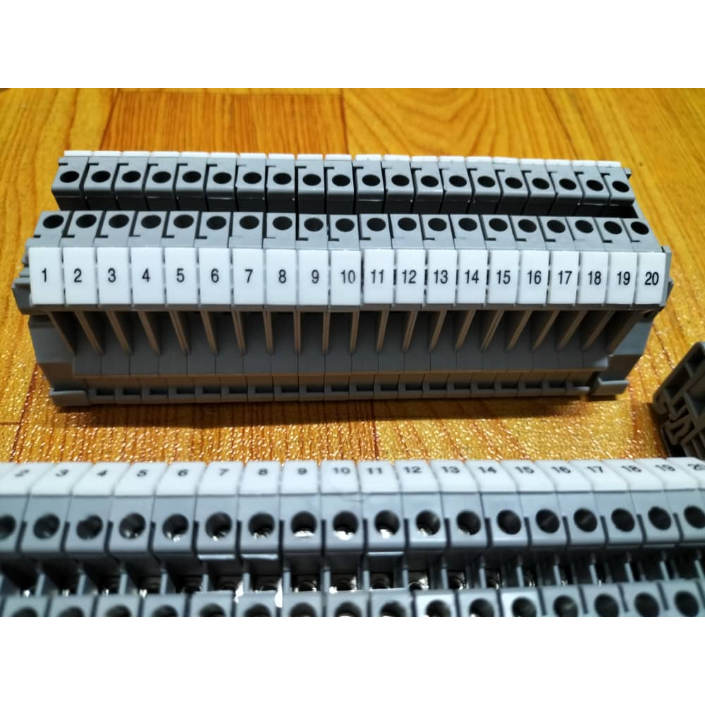 Power Distribution DIN Rail Terminal Block 10P 20P Connector 32A 41A ...