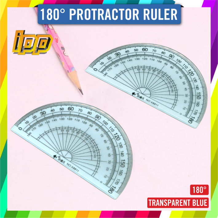 Little Fish 180° Degree Protractor Ruler / Semi Circle Measuring Ruler ...