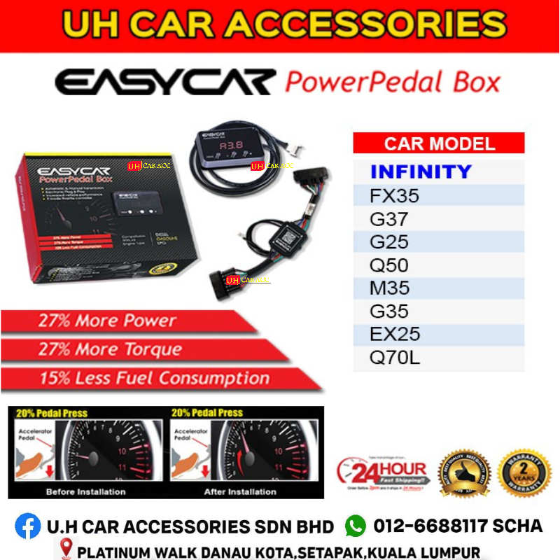 INFINITY Model EASYCAR Power Pedal Box Accelerator Pedal Car Electronic Throttle Response ...