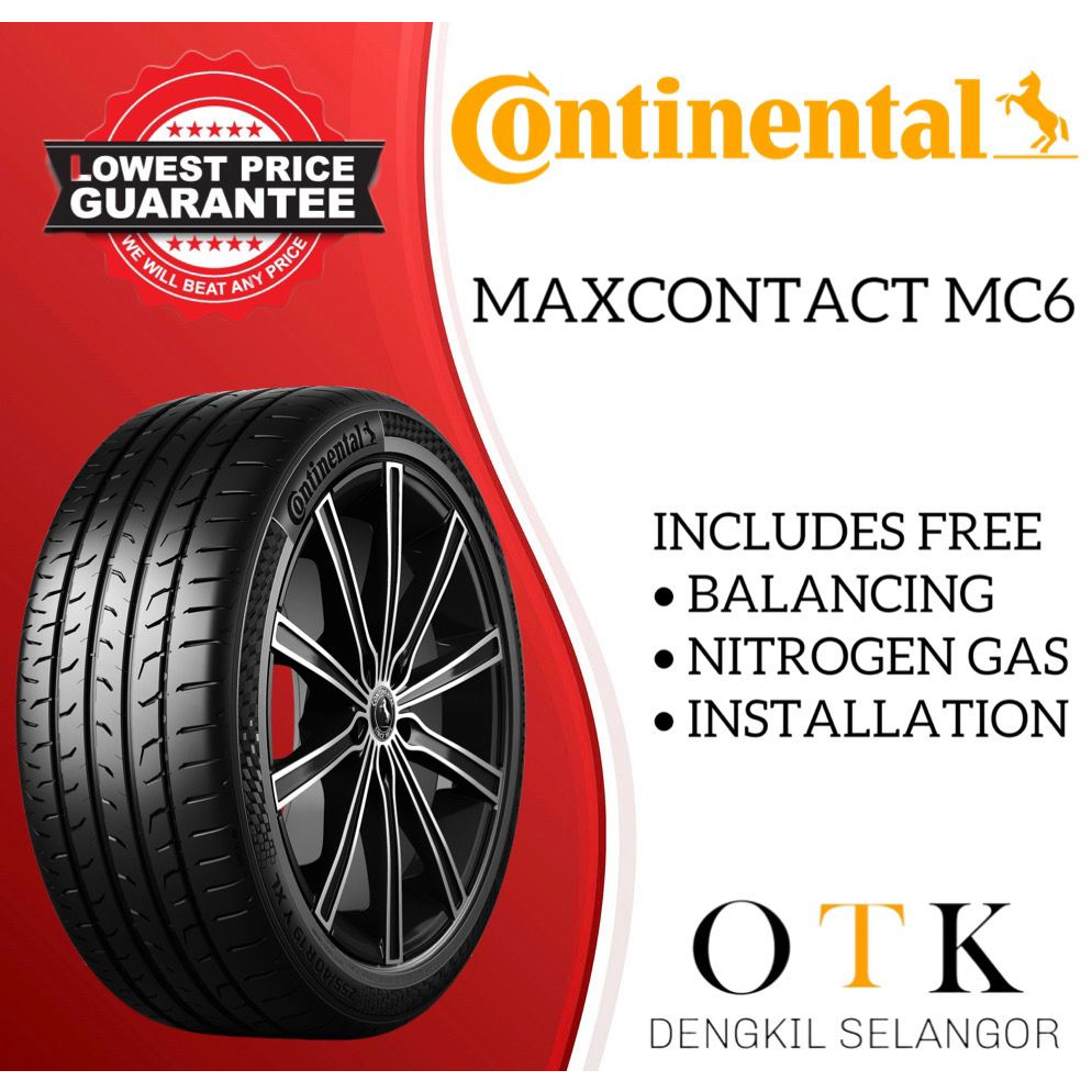 CONTINENTAL MAXCONTACT 6 MC6 16 17 18 19 INCH TYRE (FREE INSTALLATION ...