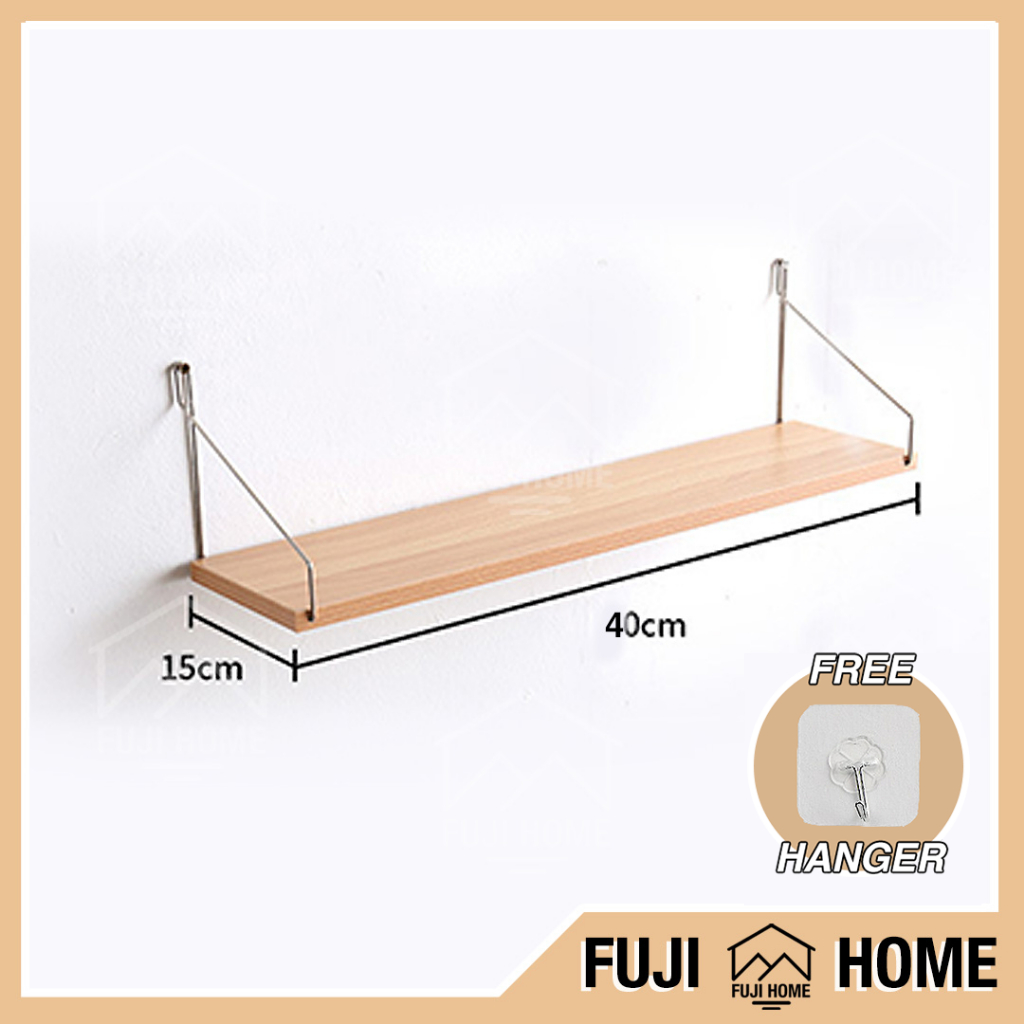 🏠READY STOCK🏠Hanging Wall Shelves Rope Swing Wooden Rack Floating Wall ...