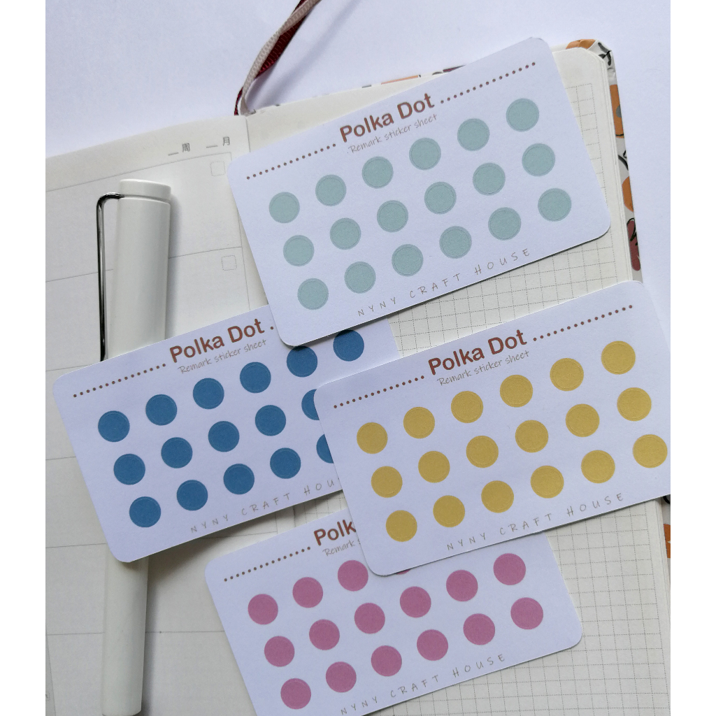 Polka Dot Remark Sticker sheet - Planner Sticker/ Icon Sticker Sheet ...