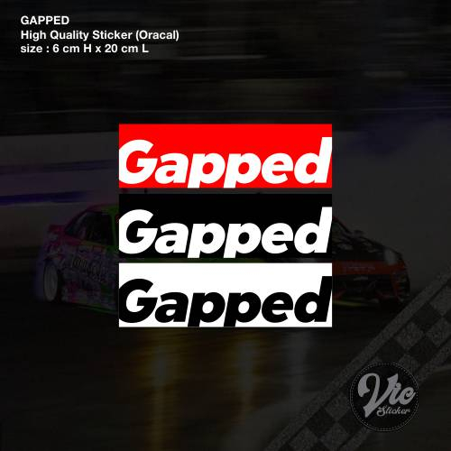 GAPPED Sticker / Decal (High Quality Sticker) | Shopee Malaysia
