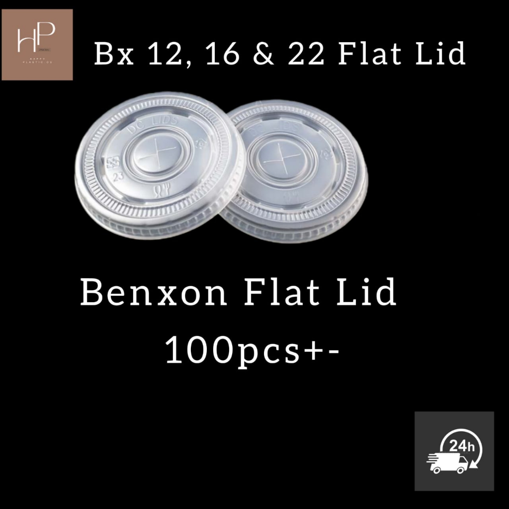 [Ready Stock] Benxon Disposable Cup Flat Lid for 12oz,16oz,22oz/Tudung ...