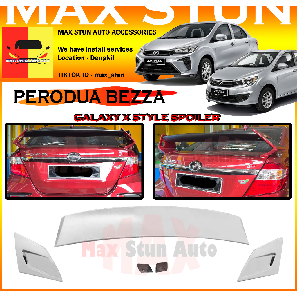 PERODUA BEZZA GALAXY X SPOILER REAR BONNET SPOILER WING BEZZA 2016-2023 ...