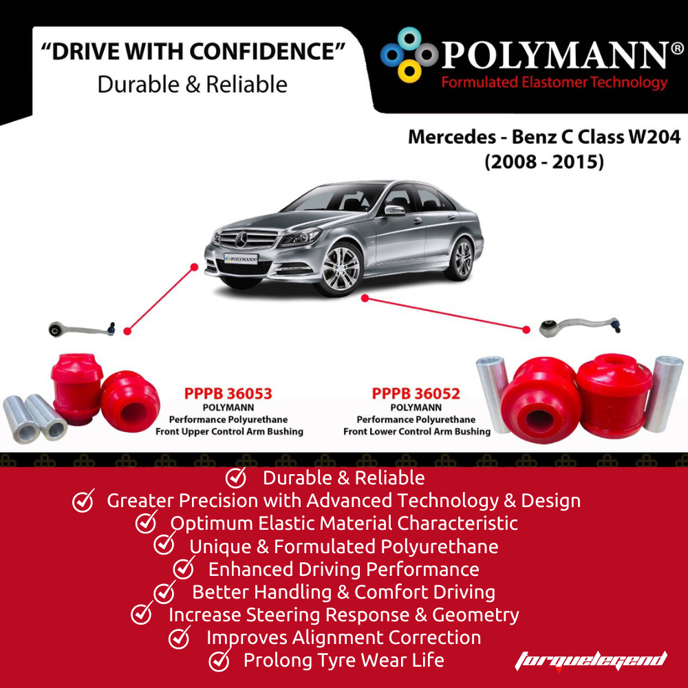 Polymann MERCEDES BENZ C CLASS W204 (08'-15') Performance Upper Arm ...