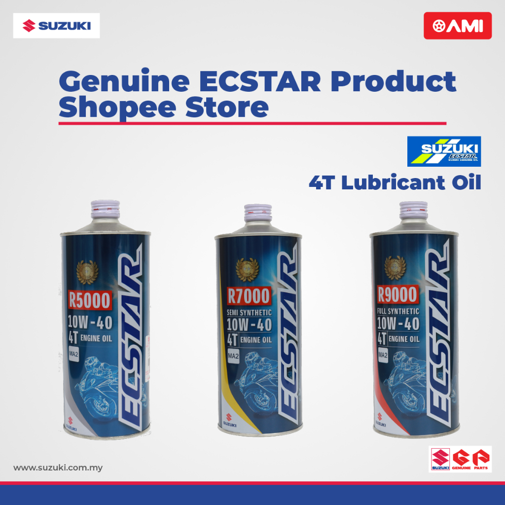 4T ECSTAR Engine Oil 10W-40 1L MA2 Japan Fully Semi Suzuki Genuine Part ...