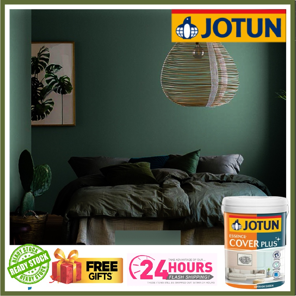 JOTUN 15L 7390 EMERALD JADE ESSENCE COVER PLUS SHEEN & MATT/INTERIOR WALL PAINT /CAT BOLEH CUCI ...