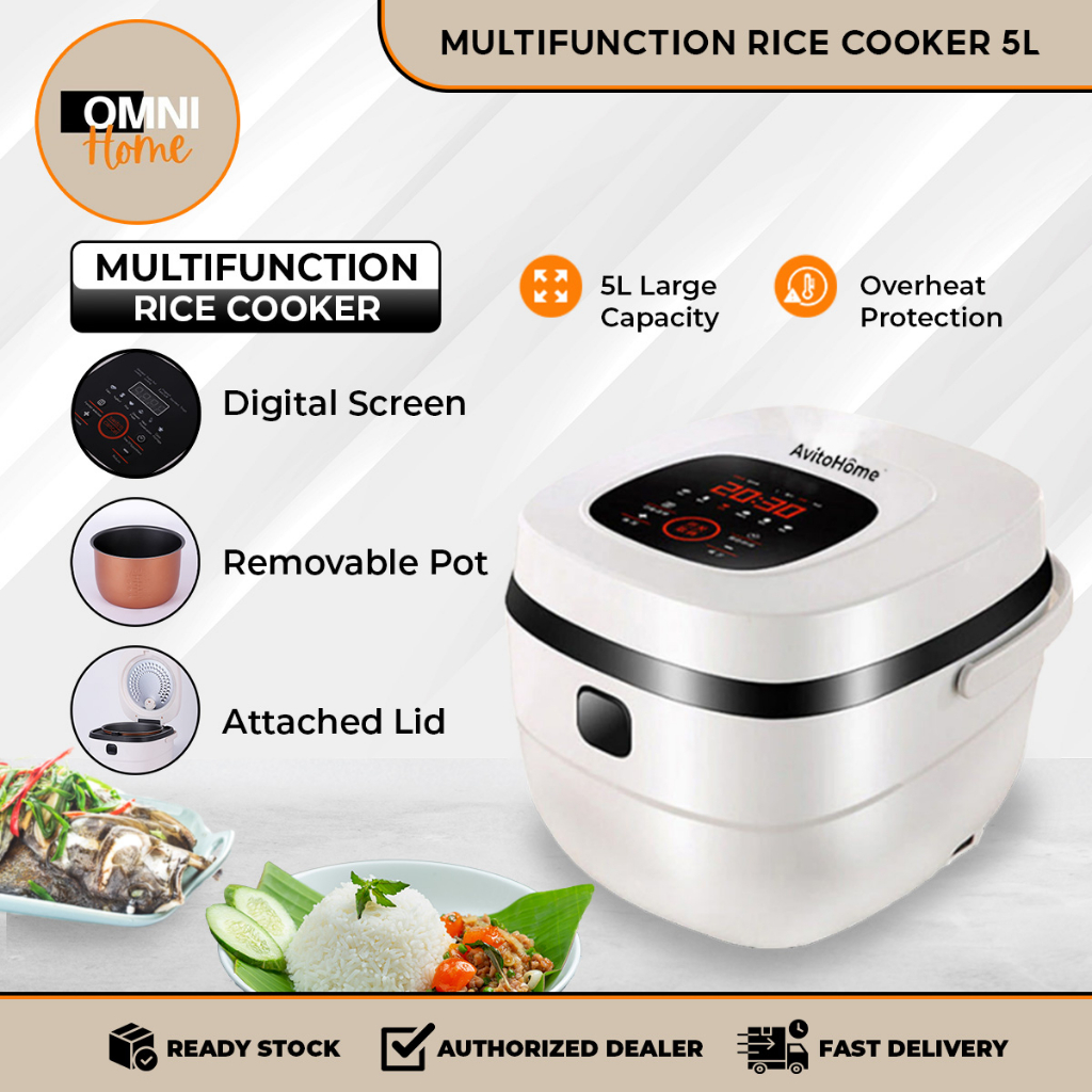 [Ready Stock] Multifunction Rice Cooker 5L | Large Capacity | Cake ...