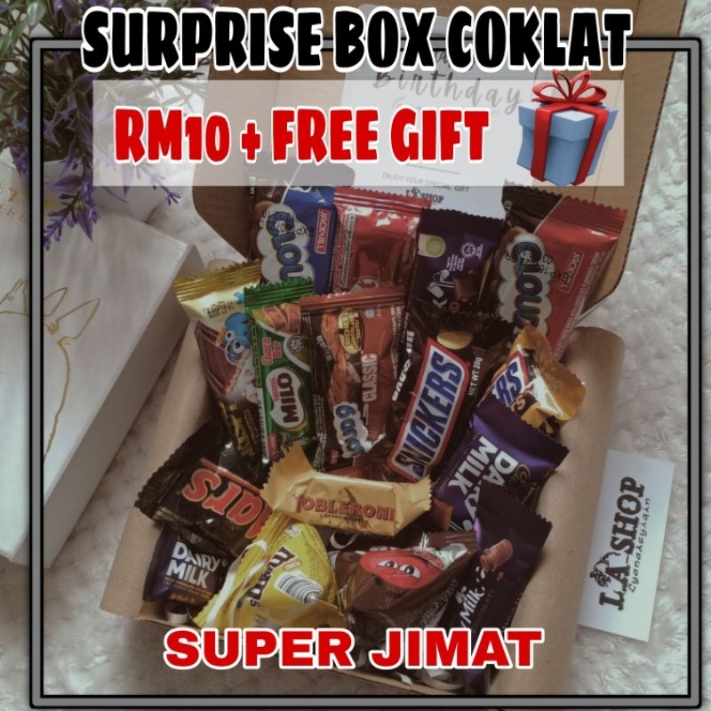 L.A SHOPP - FREE GIFT 🎁 Surprise Box - Coklat box murah - coklat campur ...