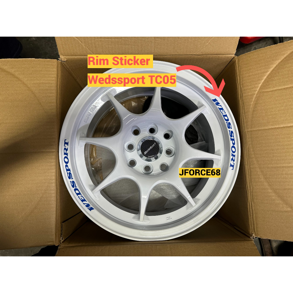 Rim Sticker Wedsport Tc05 1set(8pc) Myvi Wira Alza Axia City Civic Vios Jazz Saga Flx Ativa Axia ...
