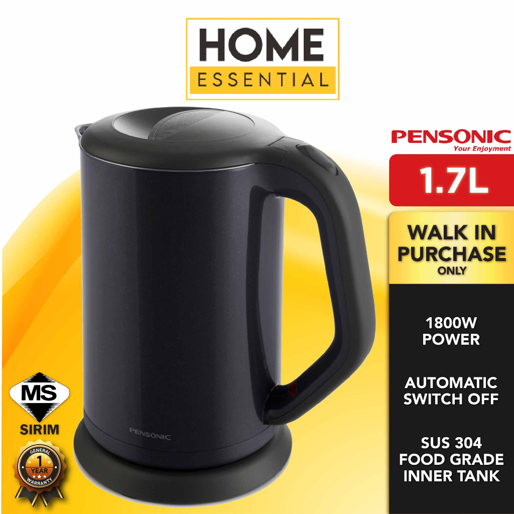 Pensonic 1.7L Electric Cool Touch Jug Kettle PAB-1715CS | Shopee Malaysia