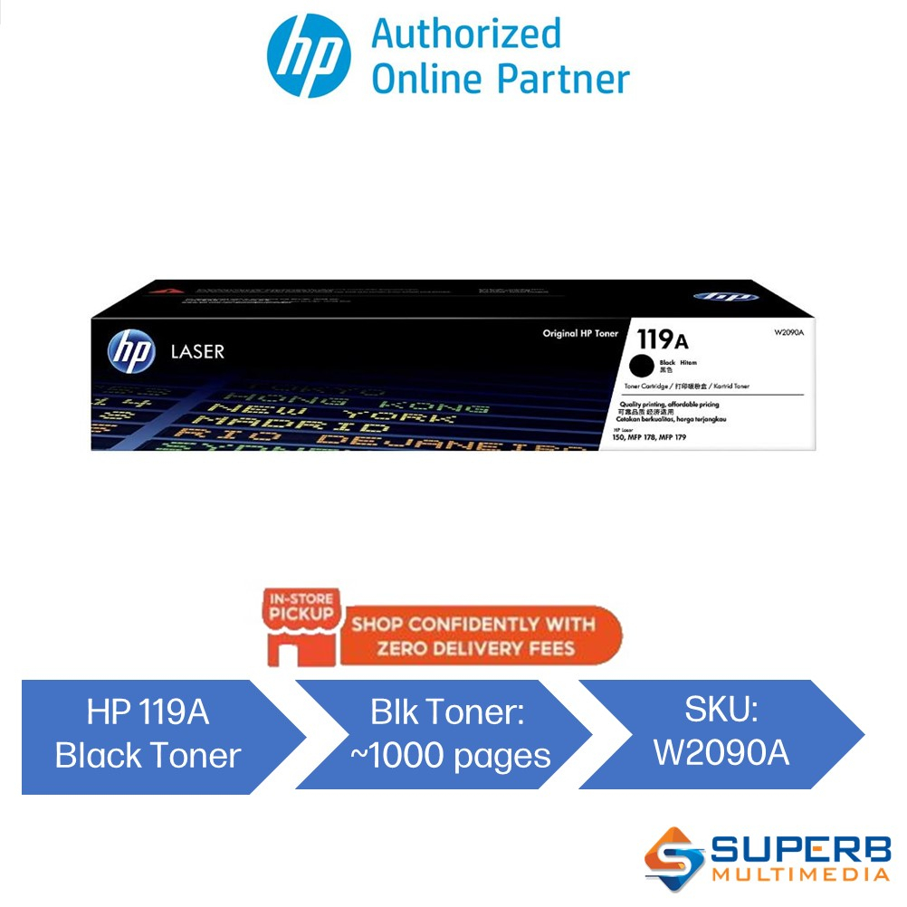HP 119A Black W2090A Original Laser Toner Cartridge | Shopee Malaysia