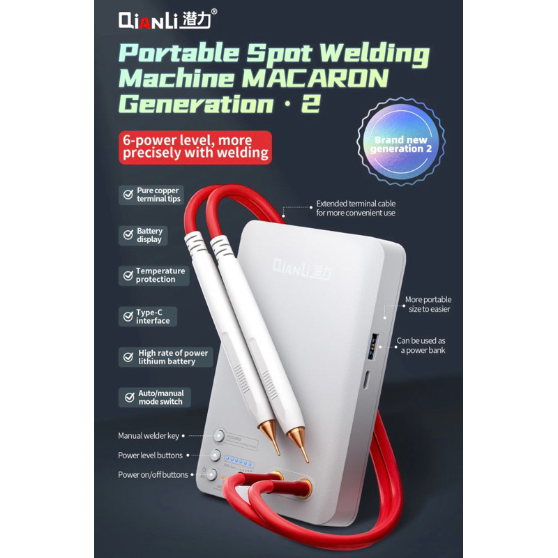 QianLi Macaron Portable Spot Welding Machine Micro Spot Welder Mobile ...