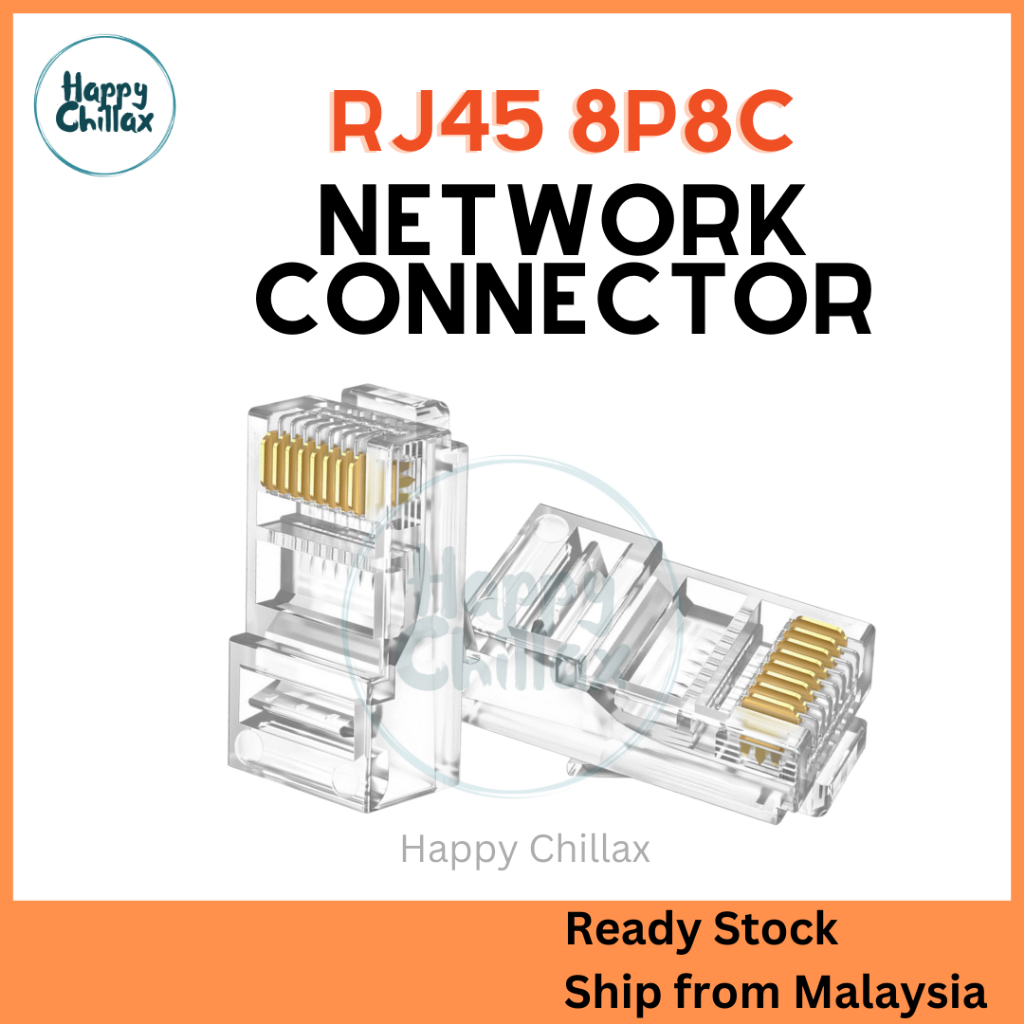 RJ45 8P8C Crystal Head Modular Plug Network Connector | Shopee Malaysia