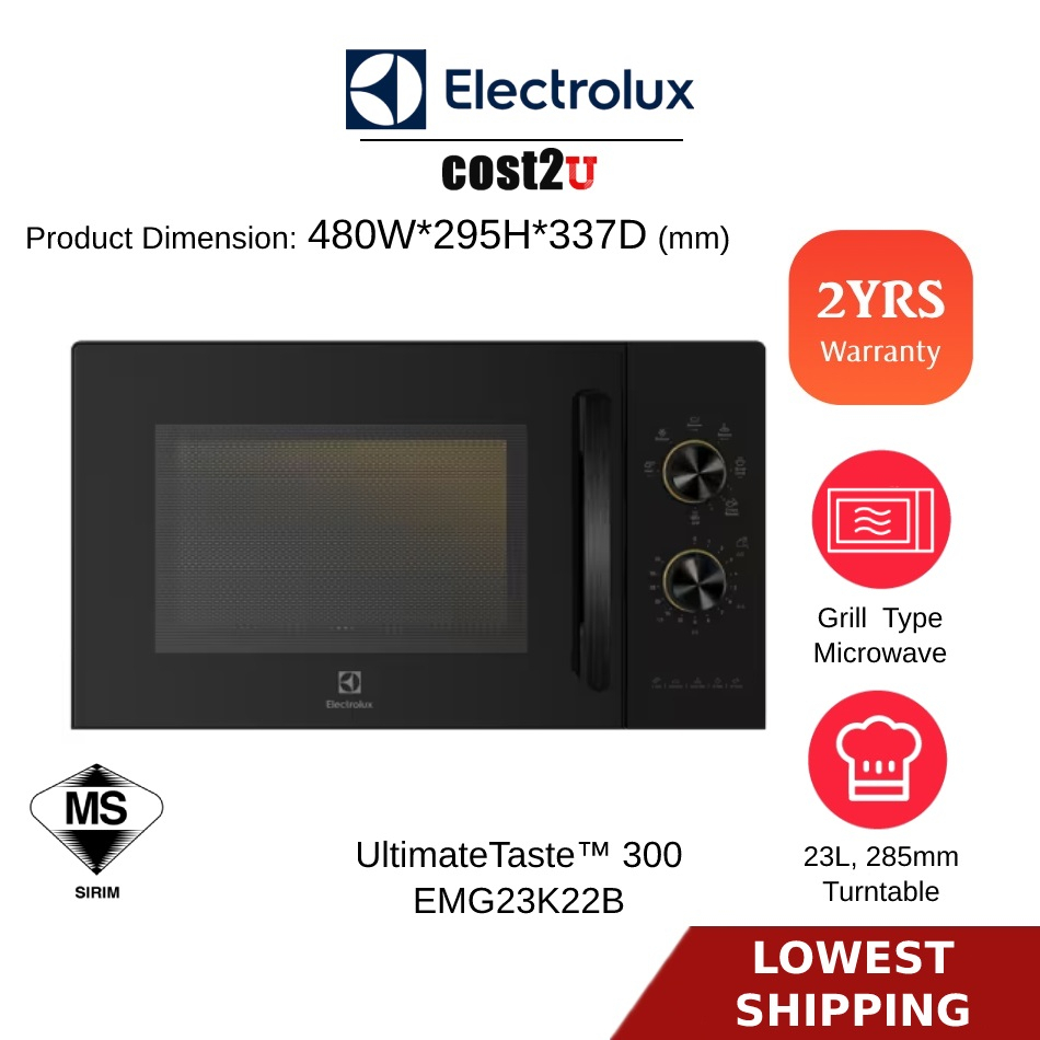 Electrolux 23L Free-Standing Grill Microwave Oven | EMG23K22B ...