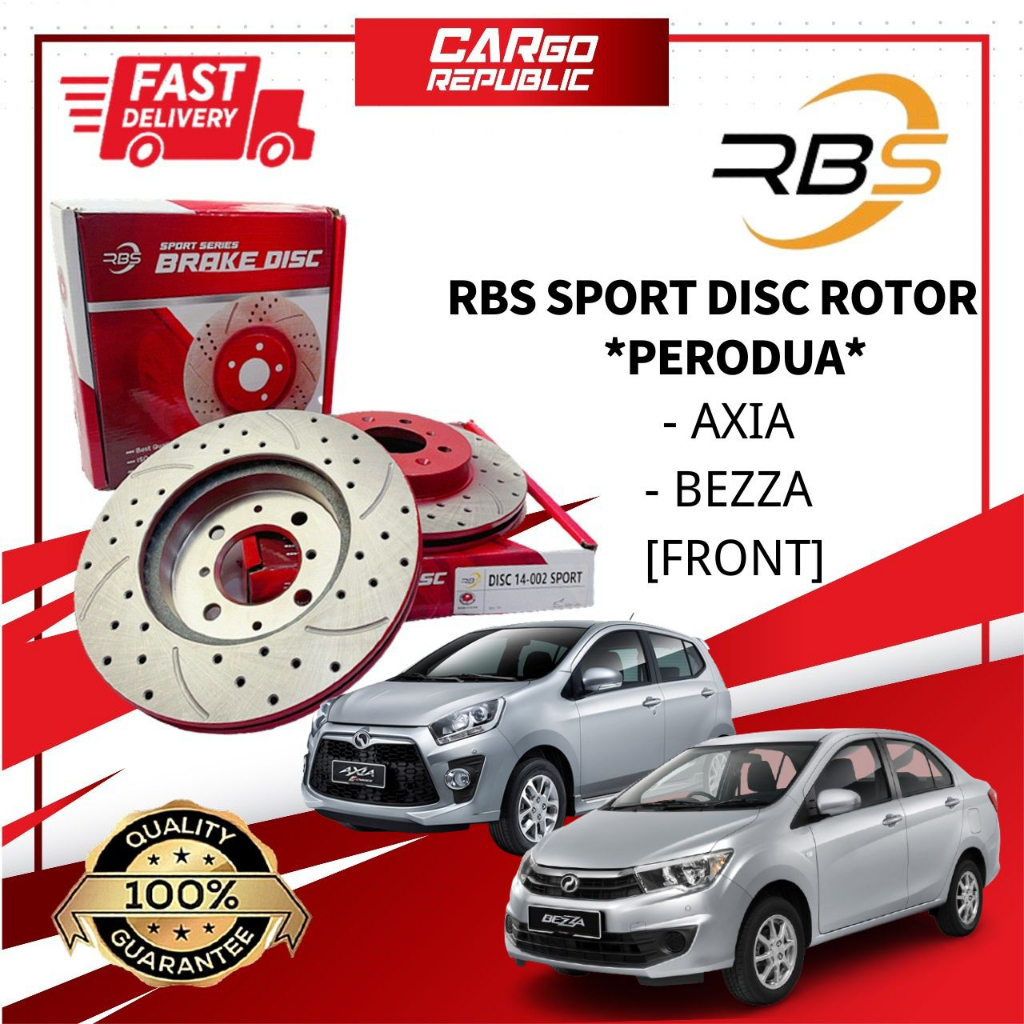 RBS Sport Disc Rotor Perodua Axia , Bezza Front (Depan) 100% Original ...