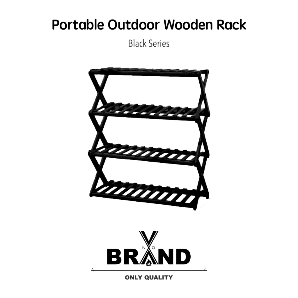 (Ready Stock) Multilayer Portable Outdoor / Indoor Wooden Rack ...