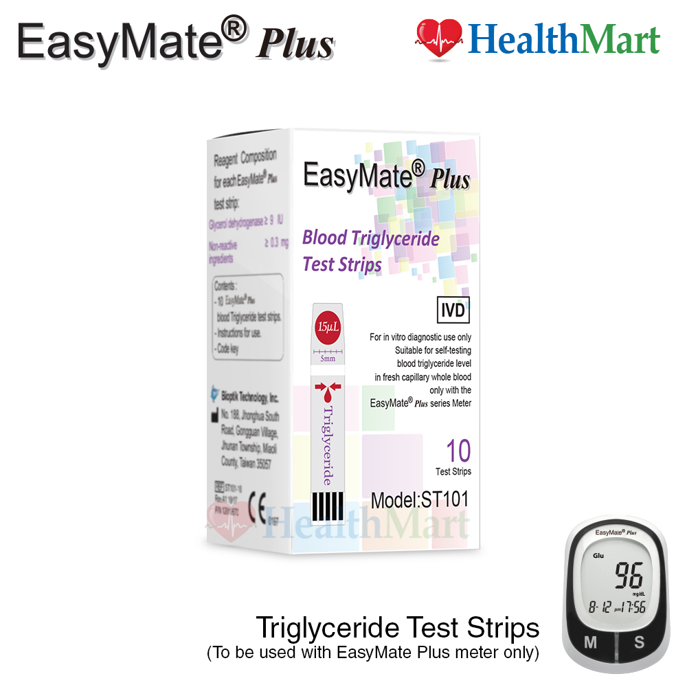 EasyMate Plus Triglyceride Test Strips 10's | Shopee Malaysia