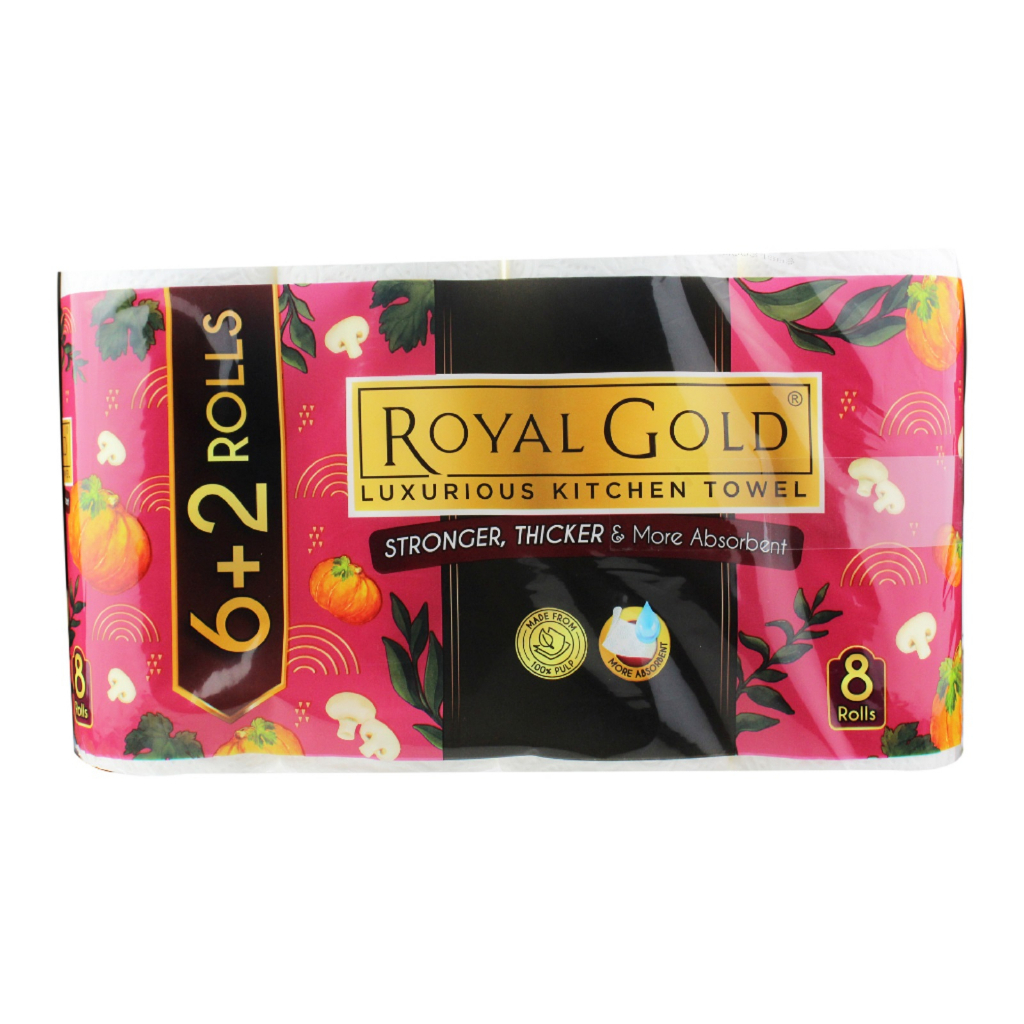 Royal Gold Kitchen Towel (50's x 6+2 Rolls) | Shopee Malaysia