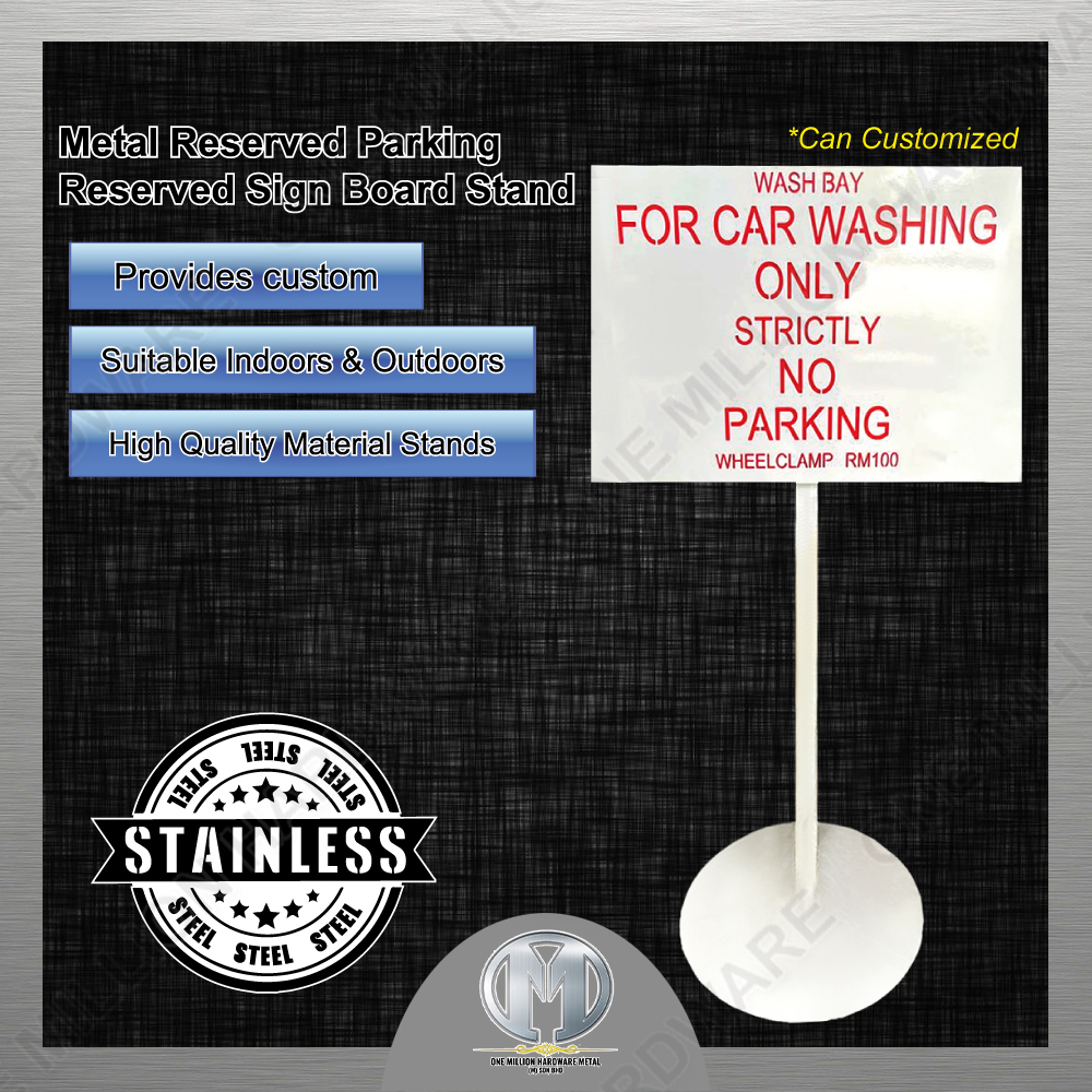Customized Sign Board No Parking Stand (Metal) Reserved Sign Board ...